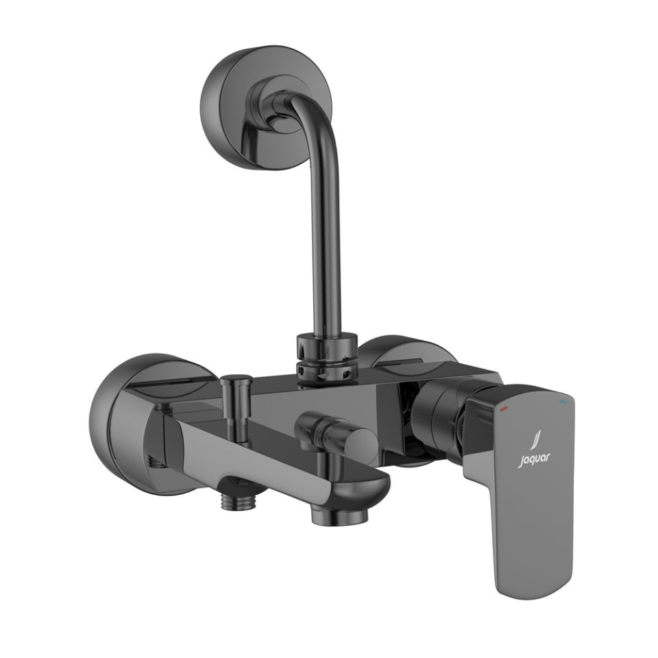 SINGLE LEVER WALL MIXER 3 IN1 SYSTEM - JAQUAR FAUCETS - ( BLACK CHROME ...