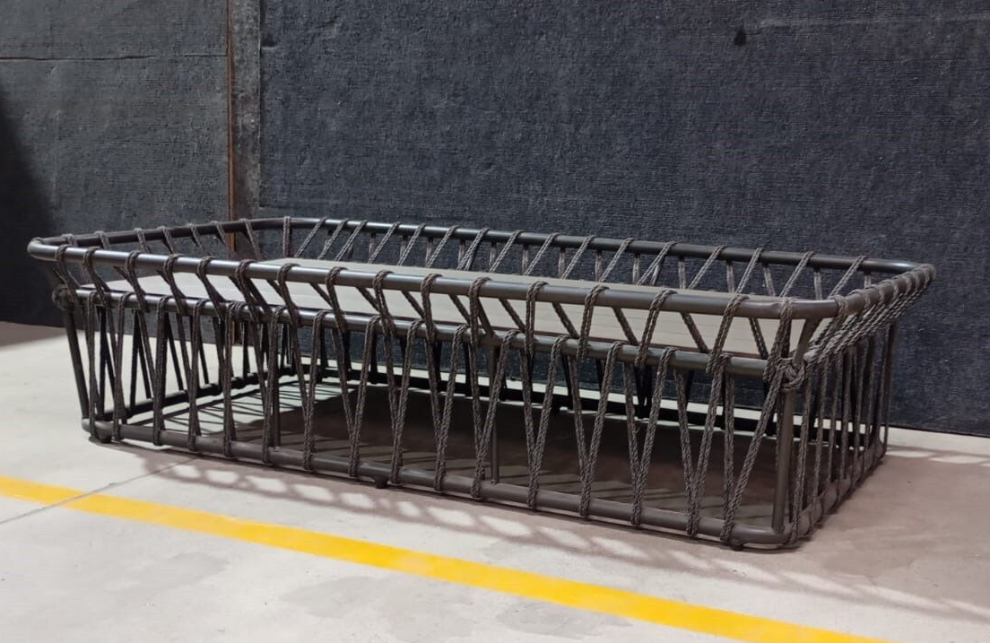 OUTDOOR CT2 RECTANGULAR COFFEE TABLE, AL FRAME WEAVED ROPE WITH WPCTOP ...