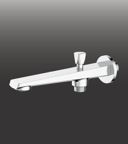 BRASS BUTTON SPOUT WITH HAND SHOWER CONNECTION - AQUANT - ( CHROME - W ...