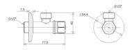 STOP VALVE CERAMIC VALVE - AMERICAN STANDARD - ( WARM SUNSET - STOP VA ...