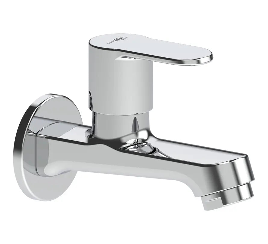 BIB COCK LONG BODY WITH WALL FLANGE - HINDWARE FAUCETS - ( POLISHED CH ...
