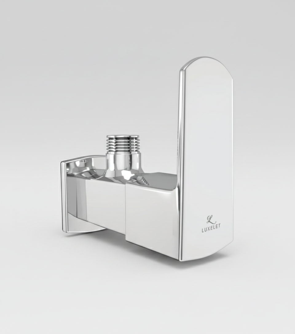 ANGLE COCK W/FLANGE - LUXELET - ( CHROME - QUADRA - 0x15 mm - 0inchX0 ...