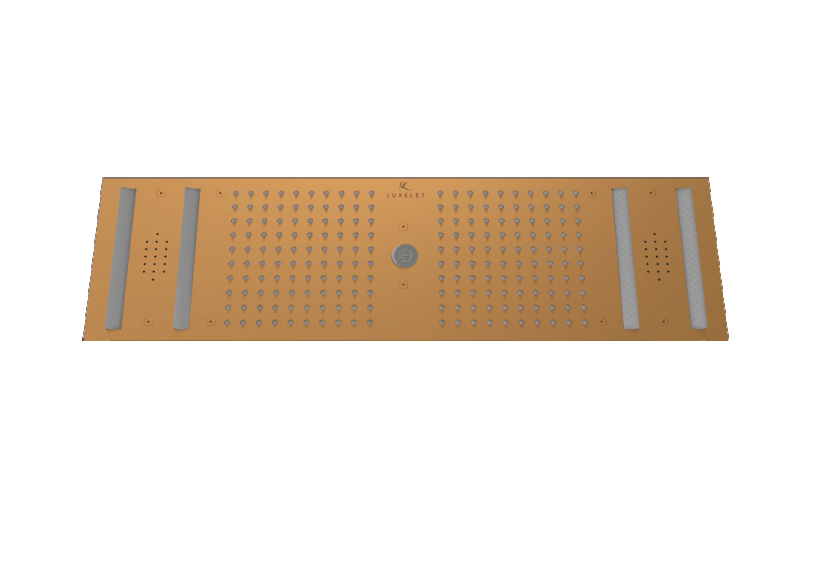 HYDRA LED CEILING SHOWER 4 FLOW WITH INST KIT - LUXELET - ( BRUSHED BR ...