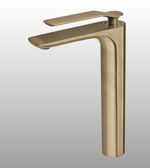 SL TALL BOY BASIN MXR W/PIPES&WASTE COUP - AQUANT - ( BRUSHED GOLD ...